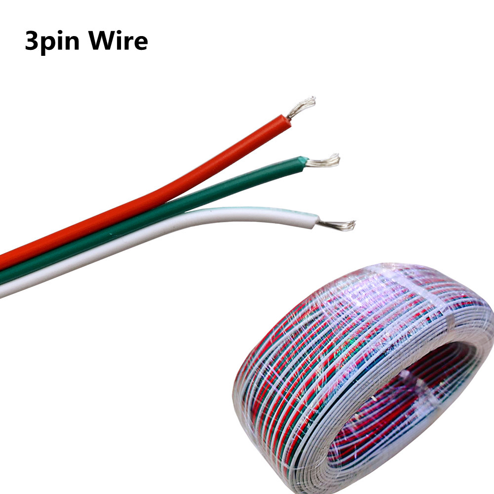 1m-100m Rgb Led Connector 2pin 3pin 4pin 5pin Led Cable Extension ...