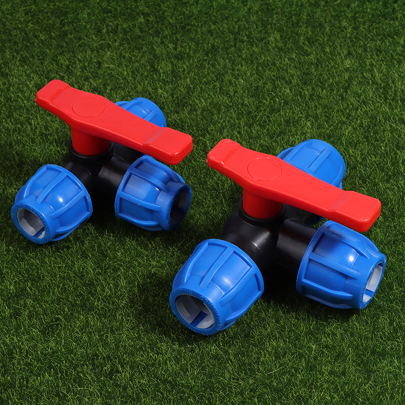 20/25/32MM PE 3-Way Ball Valve Tube Tap Water Splitter Plastic Quick ...