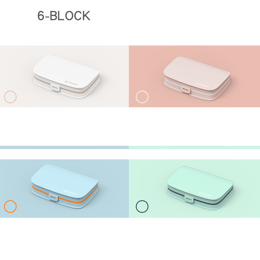 Travel Pill Box 4/6 Grid Weekly Candy Box 7 day Pill Box Pill Case ...