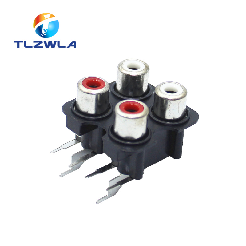 【BeyondShop】5Pcs 2/4/6 hole RCA Female Stereo audio Jack AV socket ...