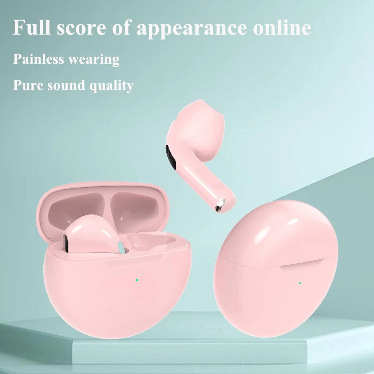 TWS Pro 6 Wireless Bluetooth Headset Noise Cancelling In-ear Earbuds ...