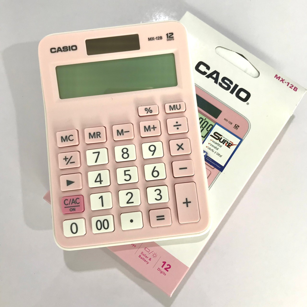 Casio เครื่องคิดเลข 12หลัก เรุ่น MX-12B-PK(Pink) หมาะสำหรับใช้งานทั่วไ ...