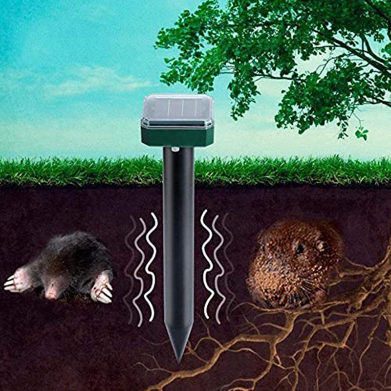 8 Pcs Outdoor Solar Ultrasonic Vibration Repeller Snake Repeller Mole ...