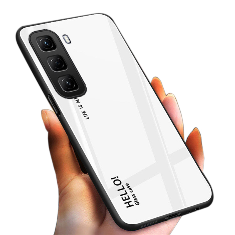 Phone case infinix Hot 60Pro Plus Gradient Mirror Tempered Glass ...