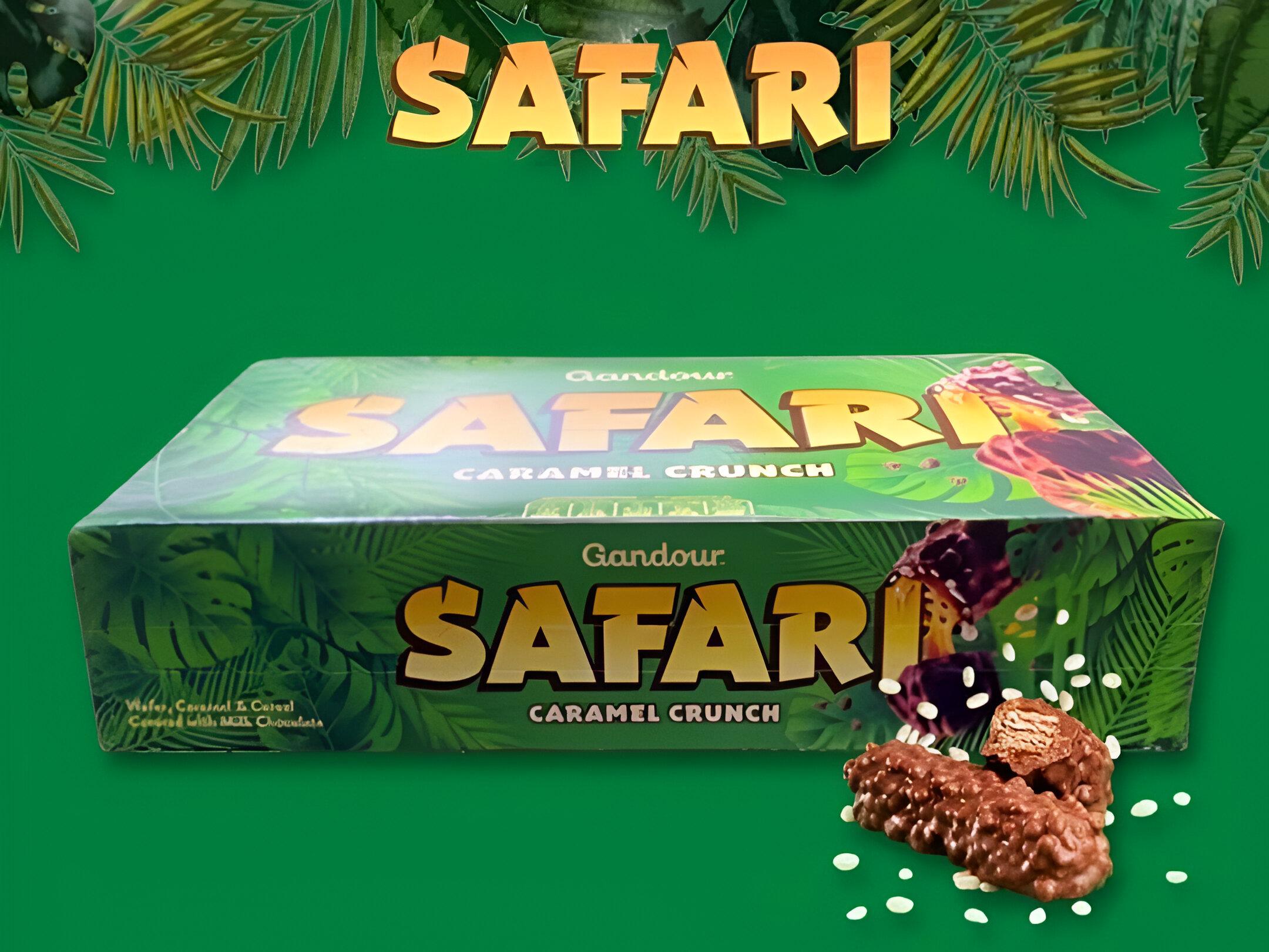 Safari Caramel Crunch Chocolate Bar 32g Food snack \ Halal Sweet | Lazada