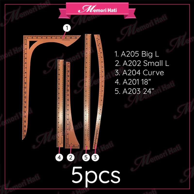 10pcs PVC Tailoring Ruler Set / Pembaris Jahitan | Lazada