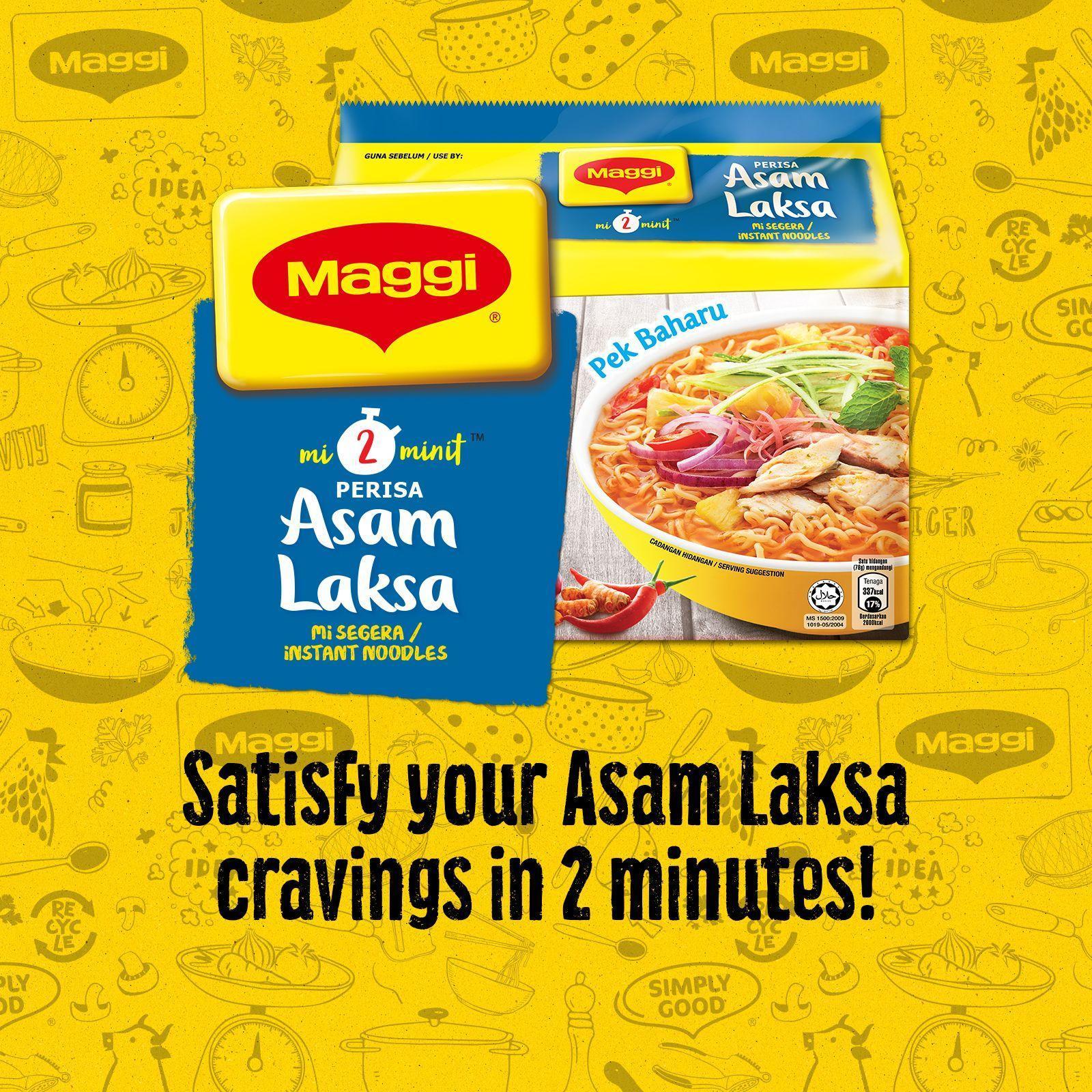Maggi 2-Min Asam Laksa Noodles Instant Noodles | Lazada Singapore