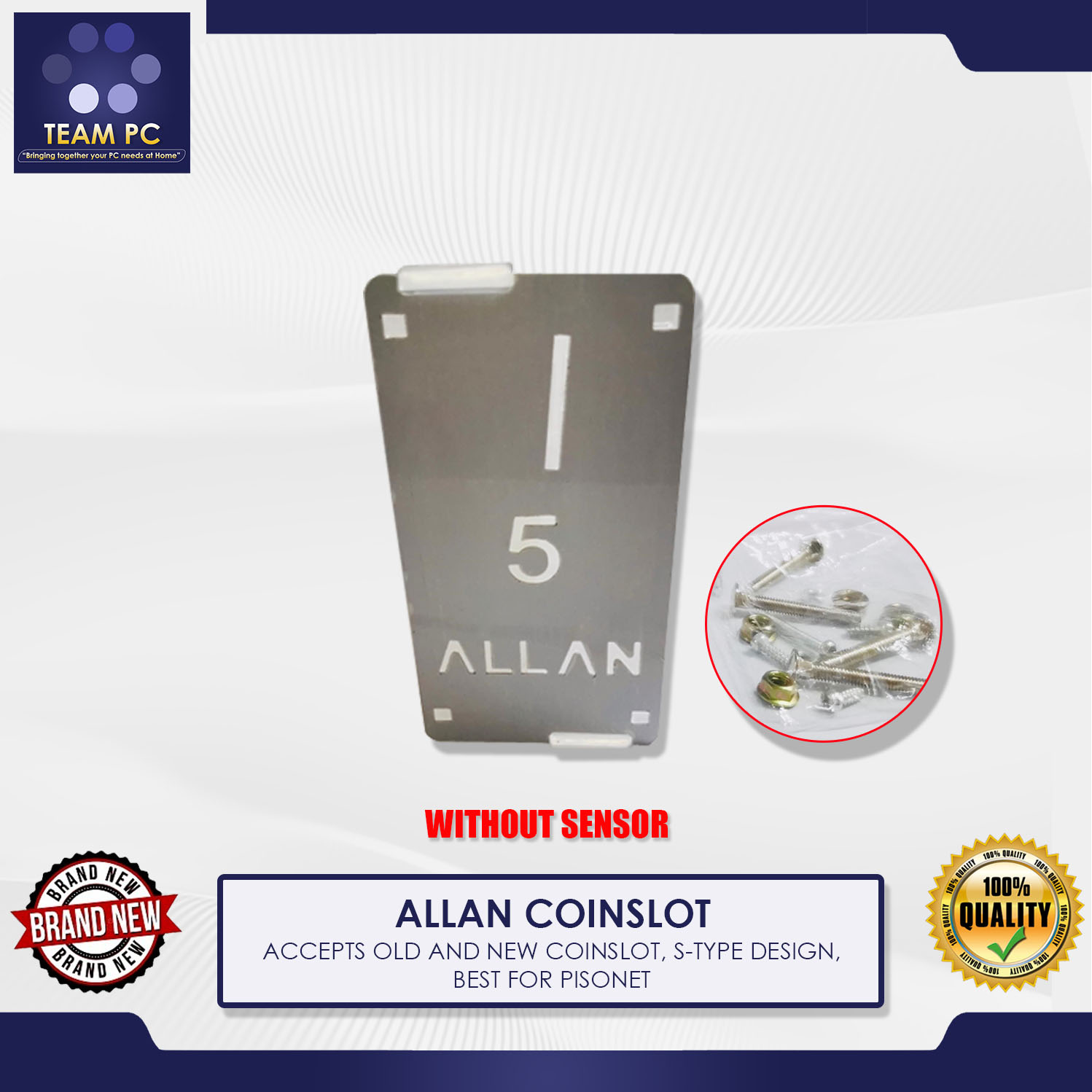 ALLAN COINSLOT, ACCEPTS OLD AND NEW COINSLOT, S-TYPE DESIGN, BEST FOR ...