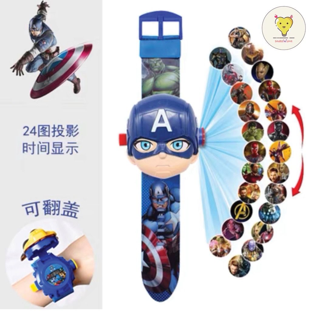 SG READY STOCKS- 24 Images Children Cartoon Projector Watch Projection ...