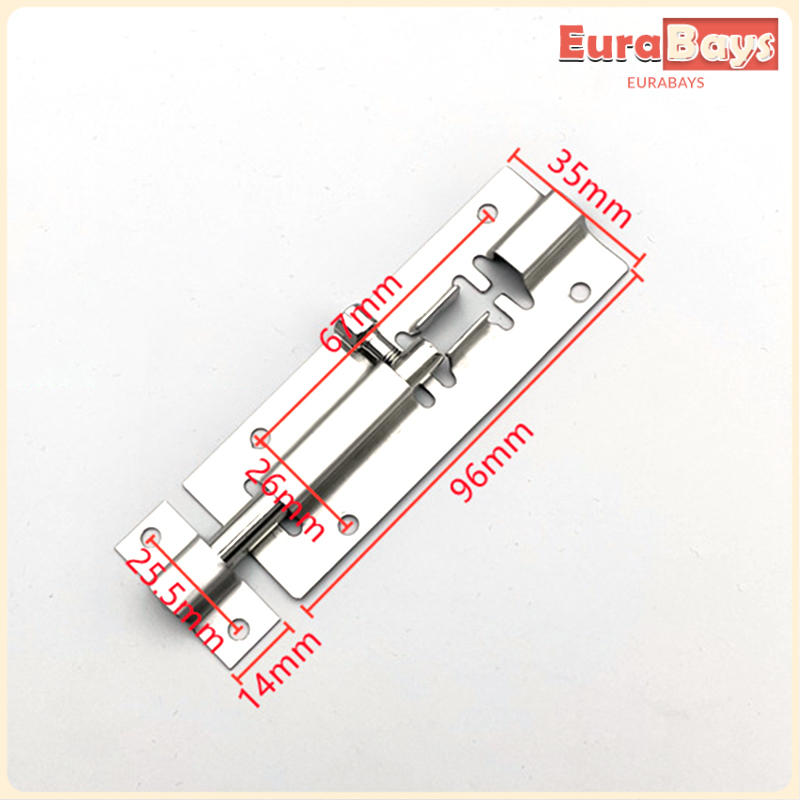 E.B. 3"/4" Stainless Latch Lock Sliding Lock Door Locks Anti-Theft ...