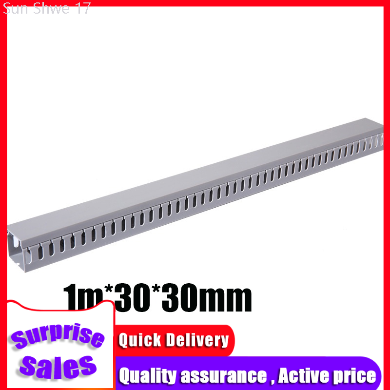 PVC Cable Tray 30/50 Open Slot Cable Duct Management Raceway | Lazada PH