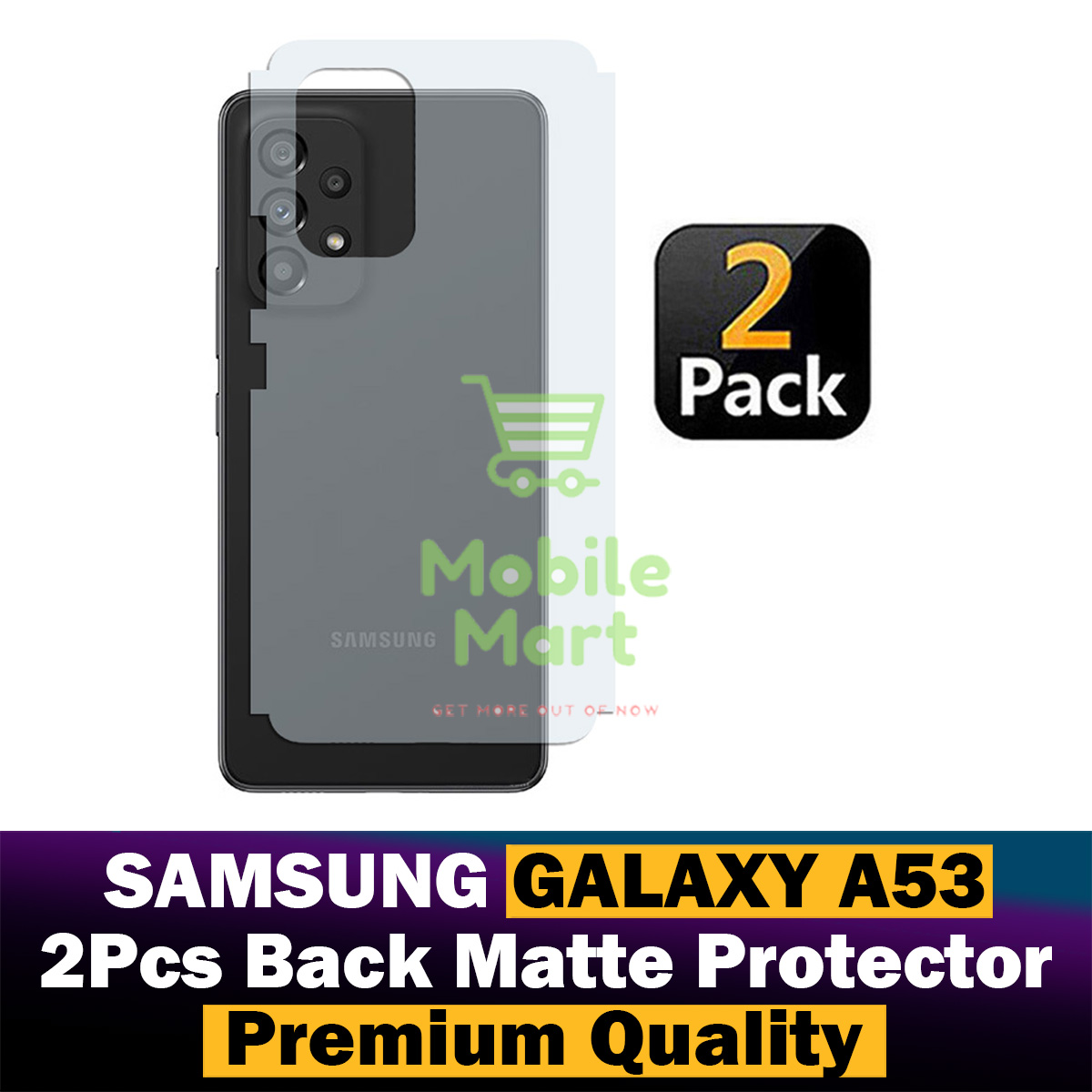 Samsung Galaxy A53 Back Protector Soft Skin Sheet Matte Style For ...