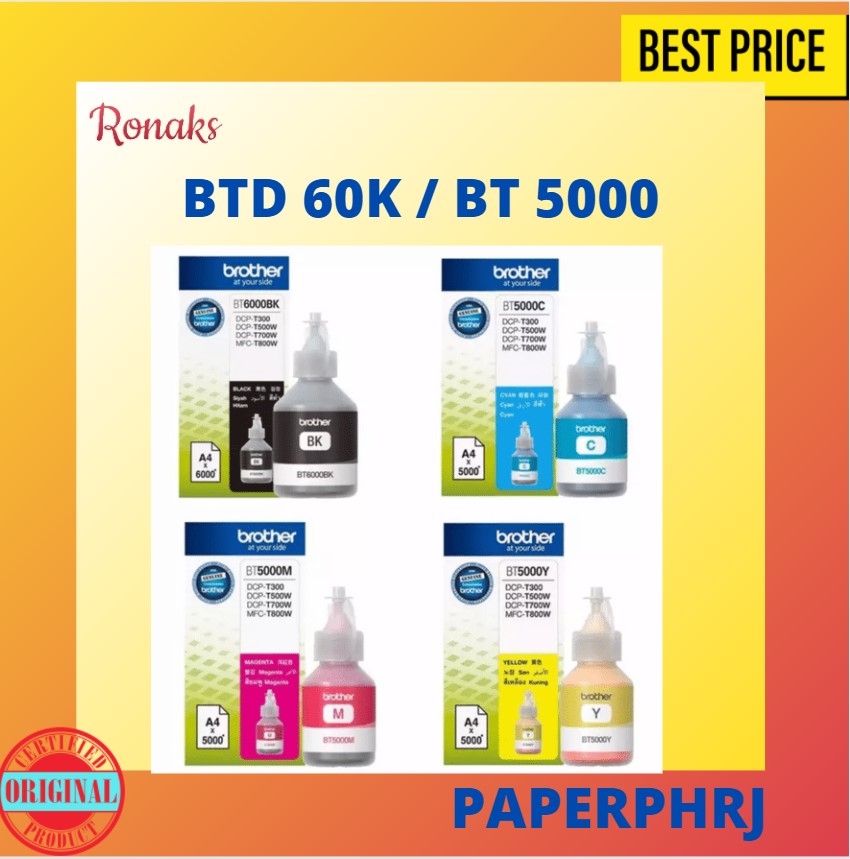 BT5000 & BT 6000 BTD-60K Brother Ink Bottle | Lazada Singapore