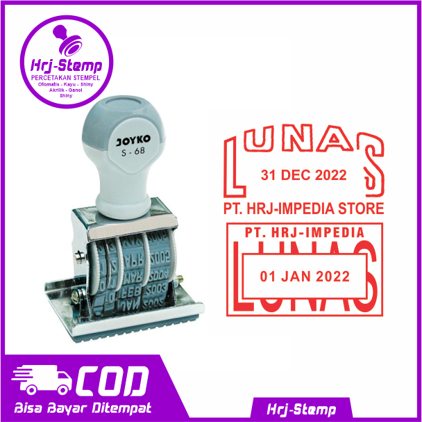 Cetak Stempel Tanggal Lunas Ukuran Standar Tulisa Bisa Custom | Lazada ...
