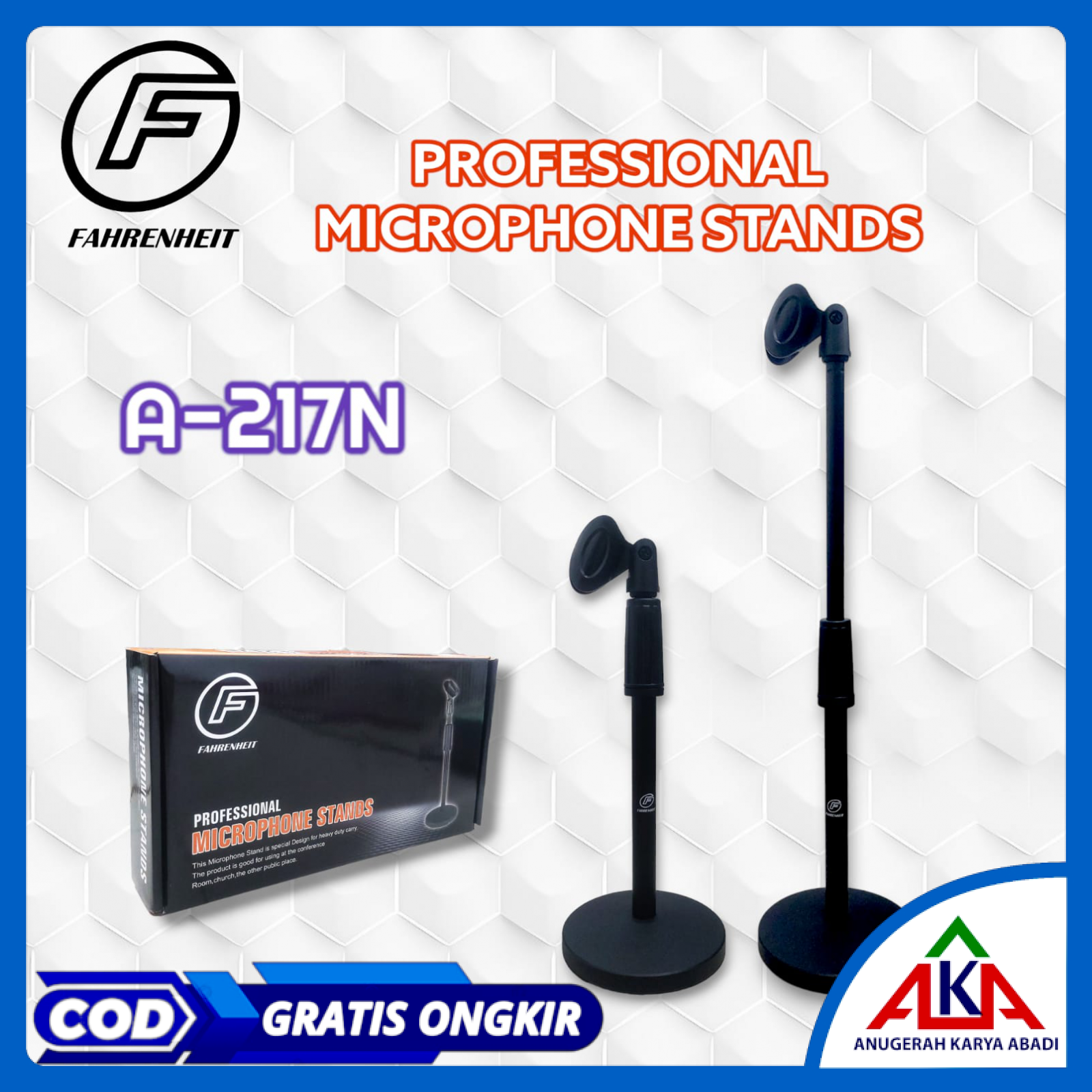 Microphone Stands FAHRENHEIT Mic Meja Masjid Pengajian Duduk Pendek ...