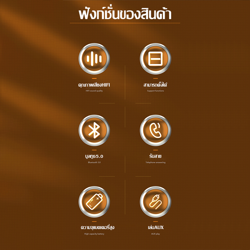 Oneder-V6 ลำโพงบลูทูธไม้ย้อนยุคไร้สาย แบบพกพากลางแจ้งเดสก์ท็อป เสียงเบสวิทยุ - Dolphin Tech ...