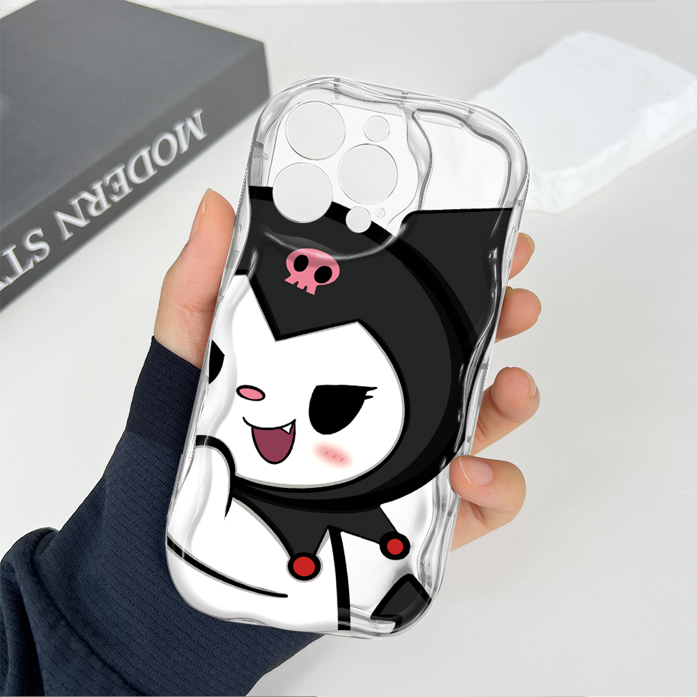 Jizetin for Realme C61 C63 Narzo N63 Back Cover Cute Melody Kuromi Cream Wavy Edge Soft Silicone ...