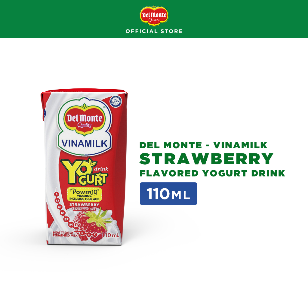 DEL MONTE YOGURT DRINK® VINAMILK Strawberry Drinkable Yogurt with Power ...