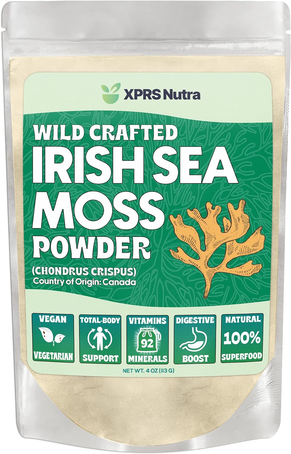 Wild Crafted Canadian Irish Sea Moss Powder 100g | Daraz.pk