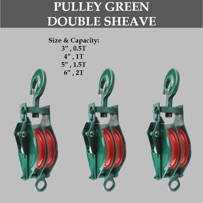 Philchi Corner PULLEY GREEN DOUBLE SHEAVE | Lazada PH