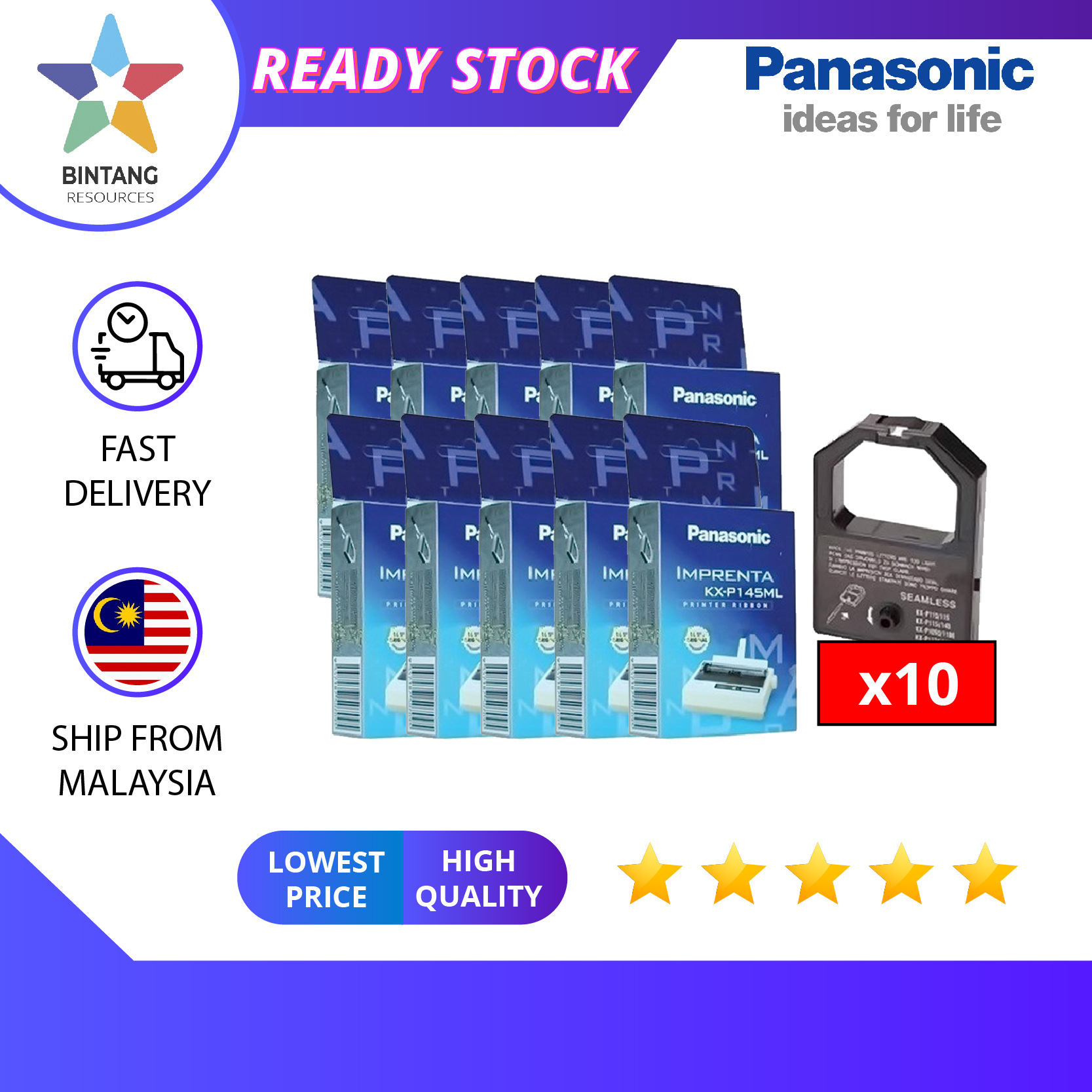 [ORIGINAL] Panasonic KX-P145 / KXP 145 Ribbon Cartridg | Lazada