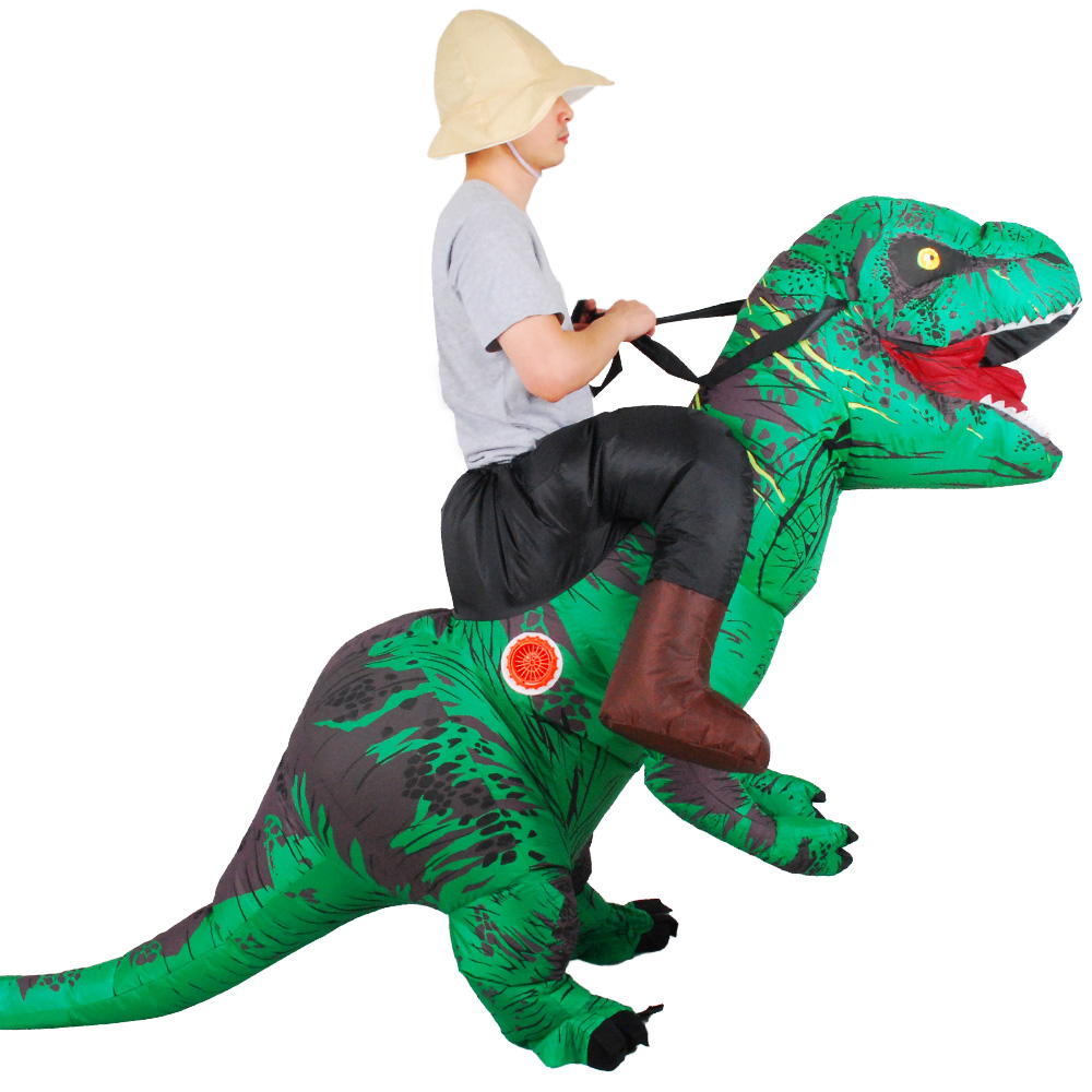 New T-REX Riding Costume For Adults Jurassic World Mascot Inflatable ...