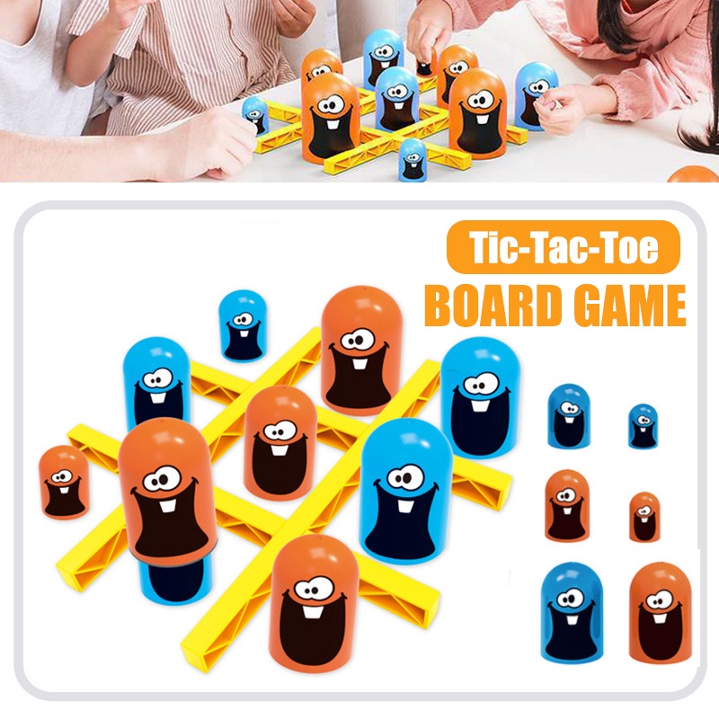 【Tic-Tac-Toe】Board Game Stacking Cups Desktop Game Toy Funny Family ...