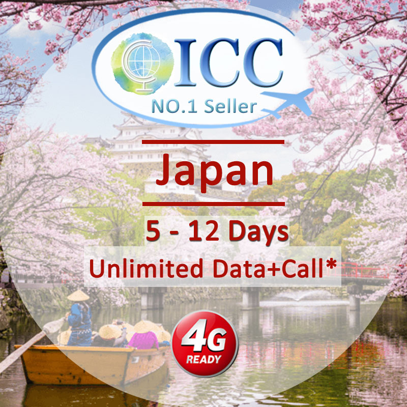 ICC Japan 3-30 Days Unlimited data + Call* (Data only plan KDDI network ...