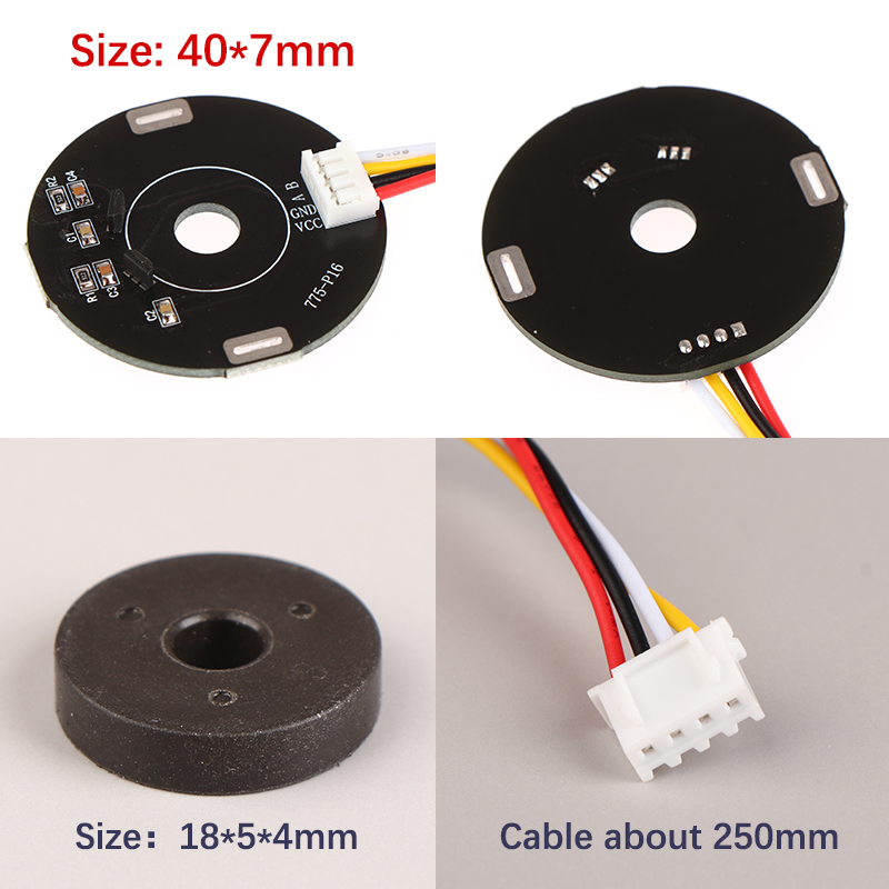 775-P16 Double Hall Magnet Encoder Code Plate Magnetic Induction Rotation Speed Direction Sensor ...