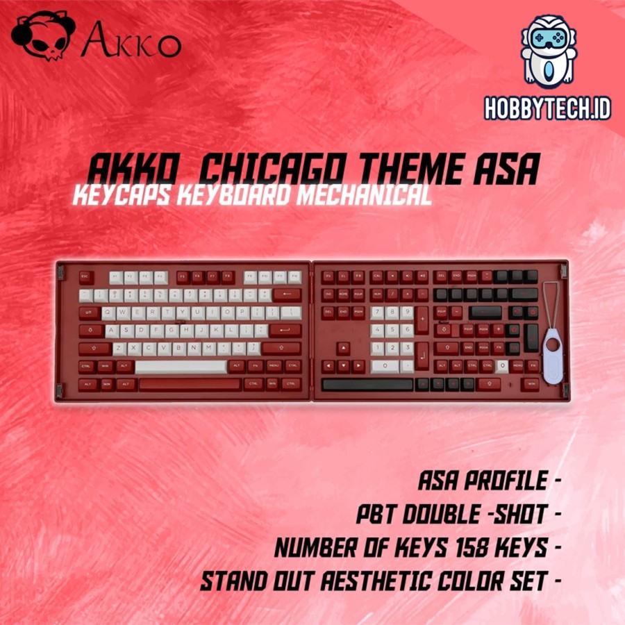 Akko Chicago Theme ASA Profile 158 Keycaps Set PBT Doubleshot | Lazada ...
