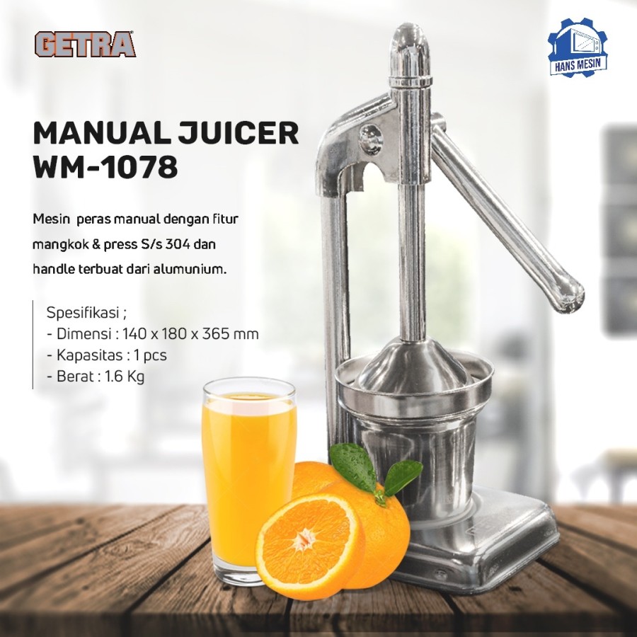 Alat peras jeruk manual hand juicer GETRA WM 1078 | Lazada Indonesia