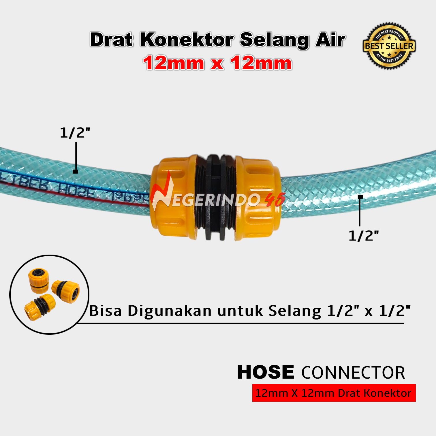 DRAT KONEKTOR SAMBUNGAN SELANG AIR 1/2 - 3/4 INCH HOSE CONNECTOR ...