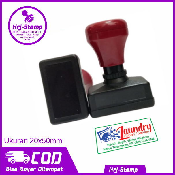 Cetak Stempel Otomatis 3 Warna Ukuran Standar Stempel Toko Laundry ...