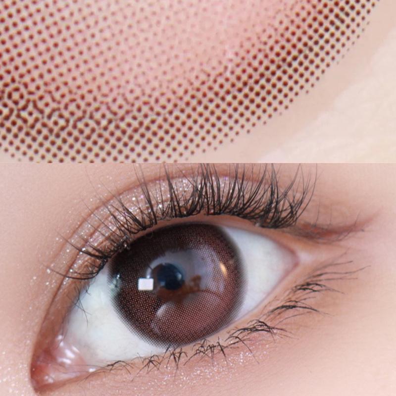 คอนแทคเลนส์ลายฮิต Pudding Pink คอนแทคเลนส์สีกรองแสงคอนเทค-14.2mm ...