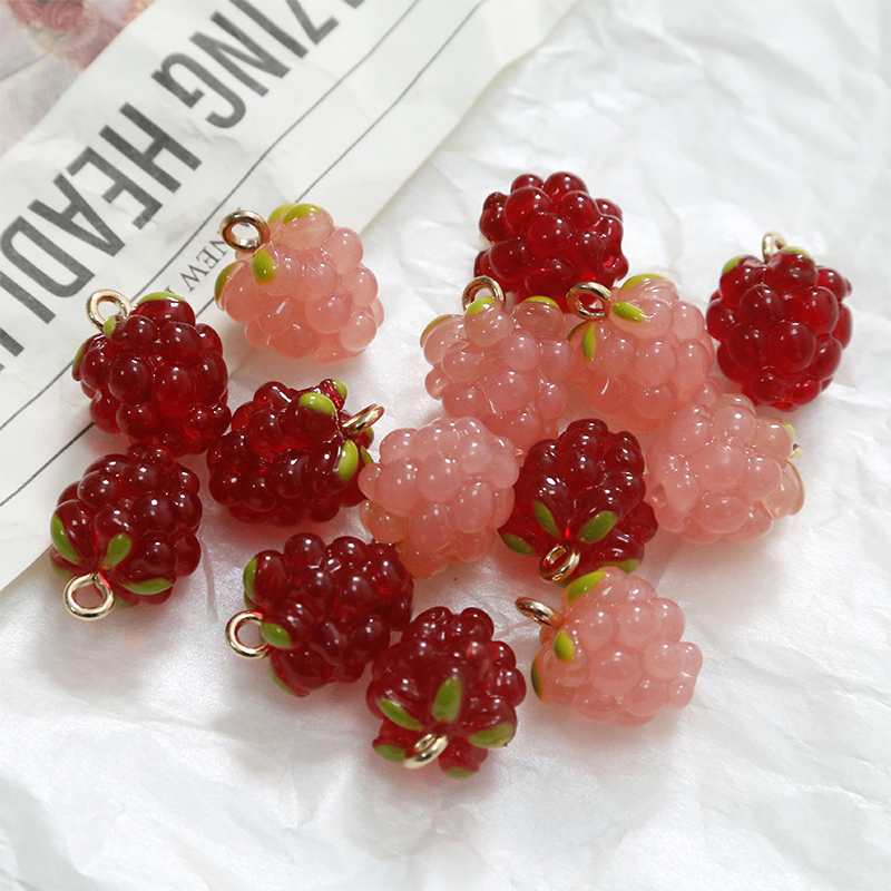 1Pc Resin 3D Fruit Charms Mini Grape Pendant For DIY Earring Bracelet ...