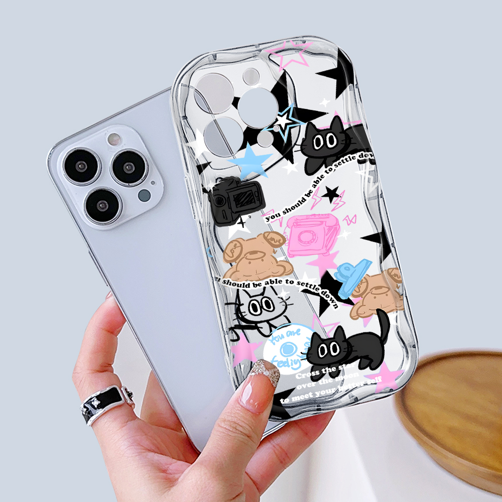YYDS for Samsung J2 J7 Prime Back Cover Love Star Cream Texture Wavy ...