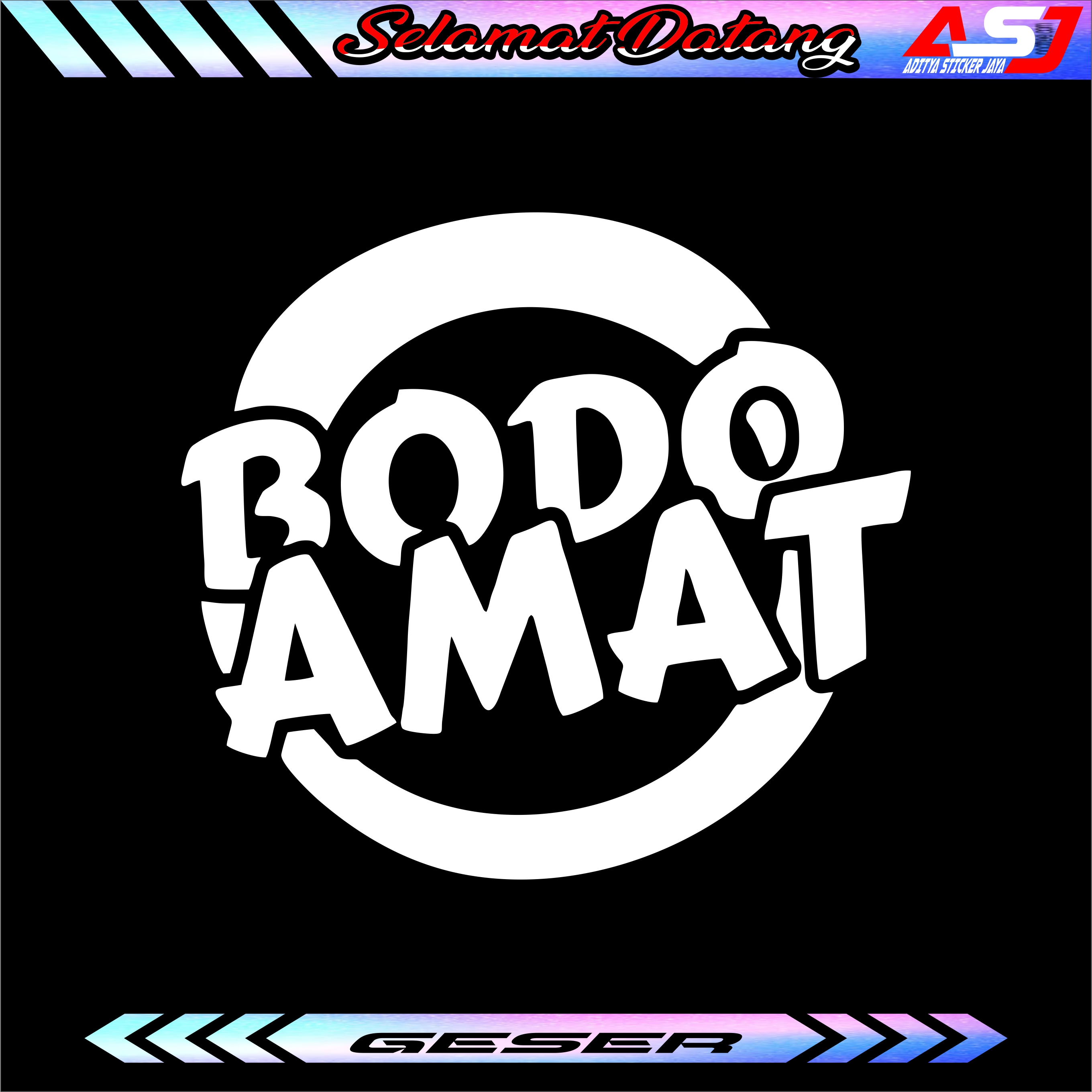 cutting sticker/stiker hp bodo amat/cutting stiker/stiker body/stiker ...