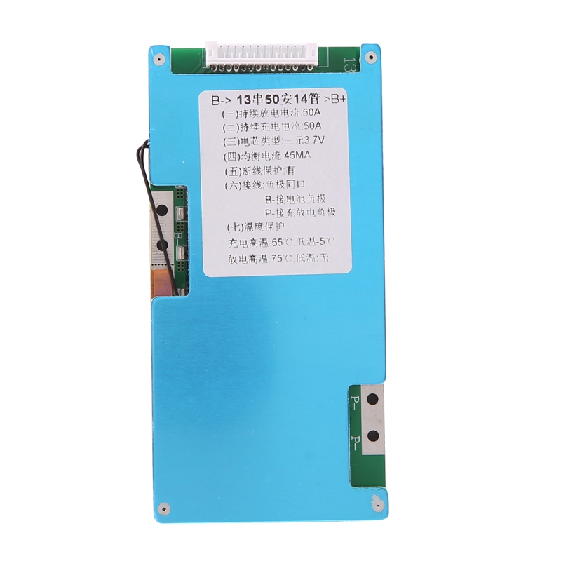 BMS 13S 48V Lithium 18650 Battery Packs Charge Board Balanced Equalizer ...