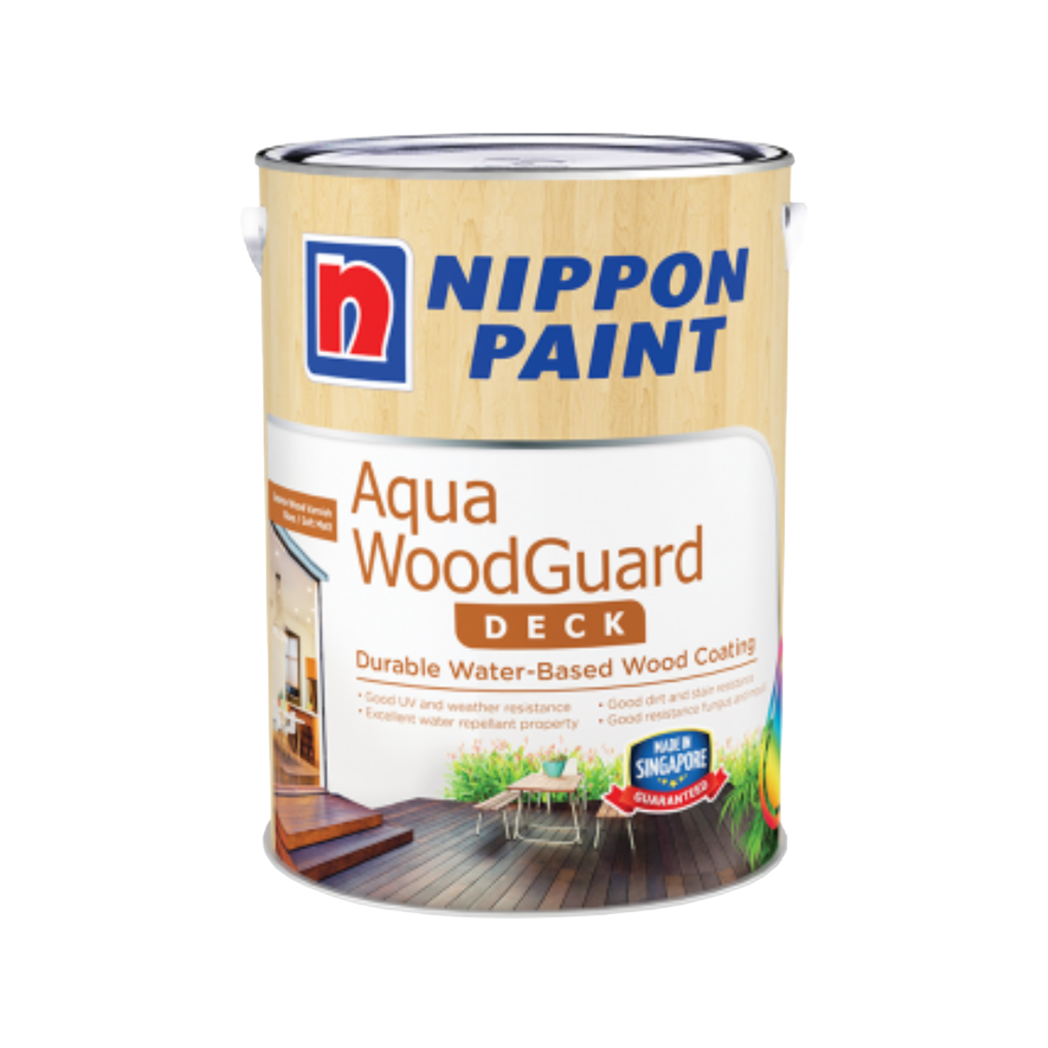 Nippon Paint Aqua WoodGuard (1L | 5L) (Gloss | Soft Matt) Exterior Wood ...