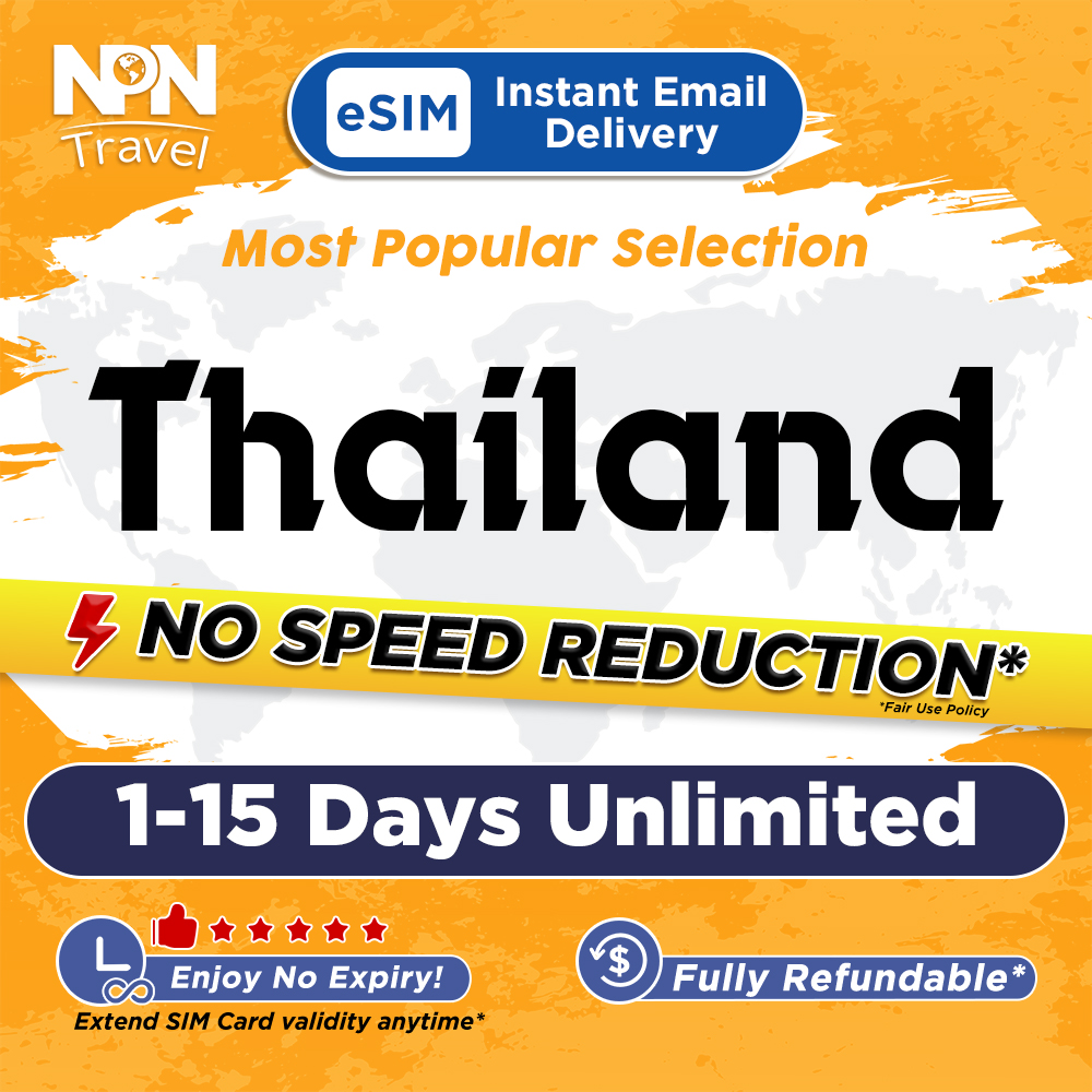 Thailand eSIM Ultra 1-15Days Daily 500MB-3GB Unlimited Data | Instant Email Delivery | High ...