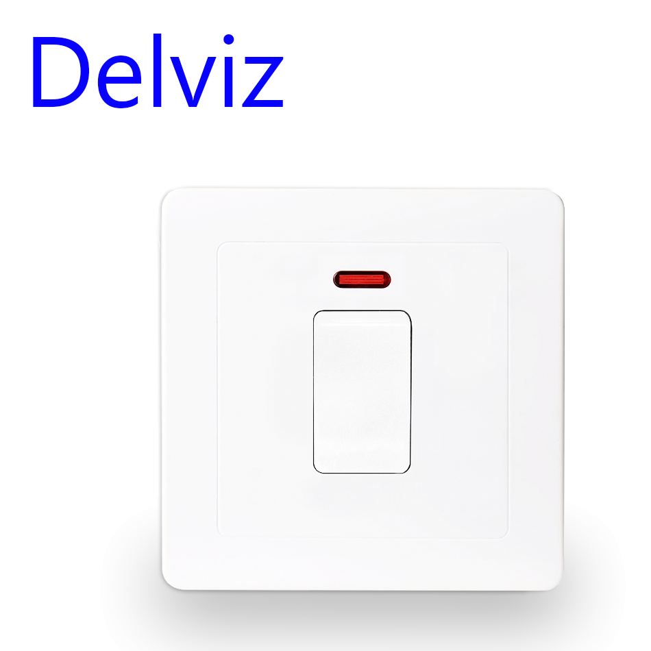 【TopazTrove】Delviz UK standard wall switch 20A, Model 86 white double ...