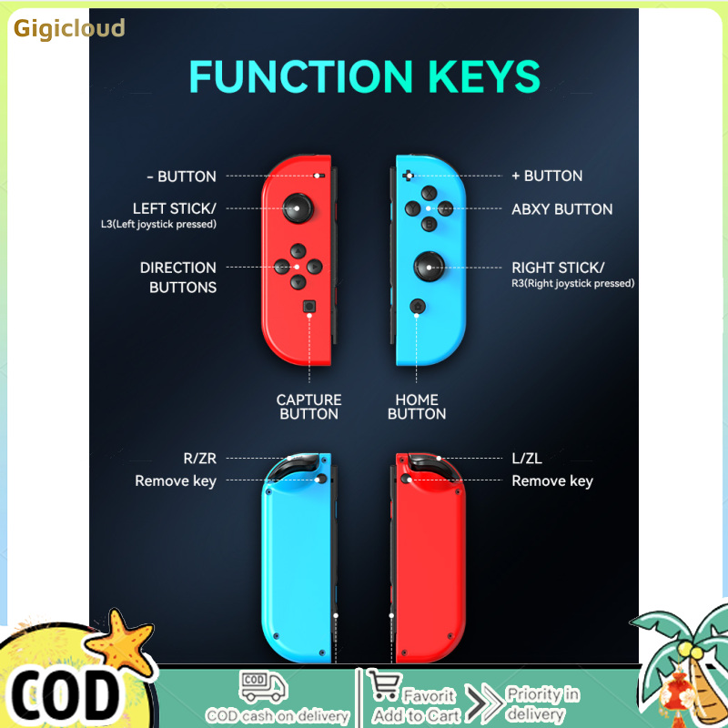 Game Controller Vibration Sense 6-Axis Controller Dual Vibration ...