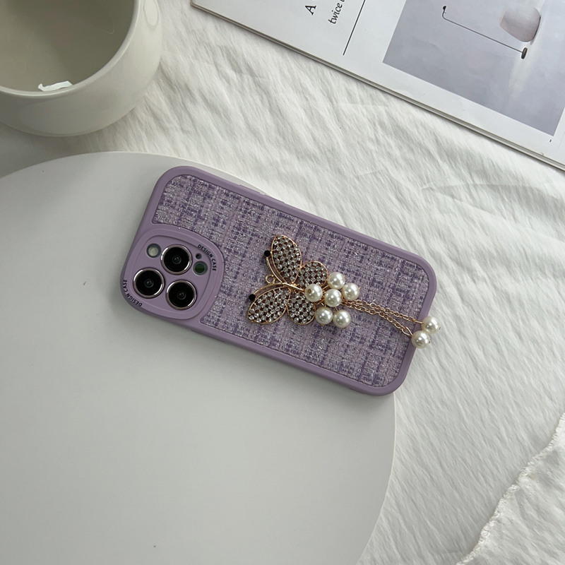 FELMYST for Redmi 13C Back Cover Butterfly Ornament Of Gemstone Pendant ...