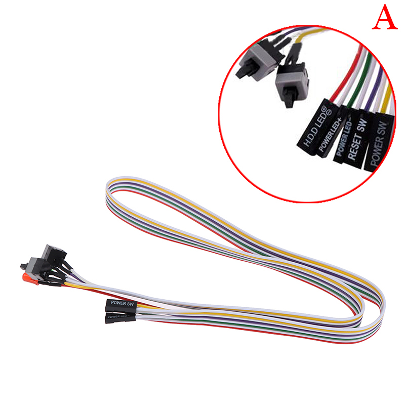 ATX PC Compute Motherboard Power Cable On/Off/Reset LED Light Power ...