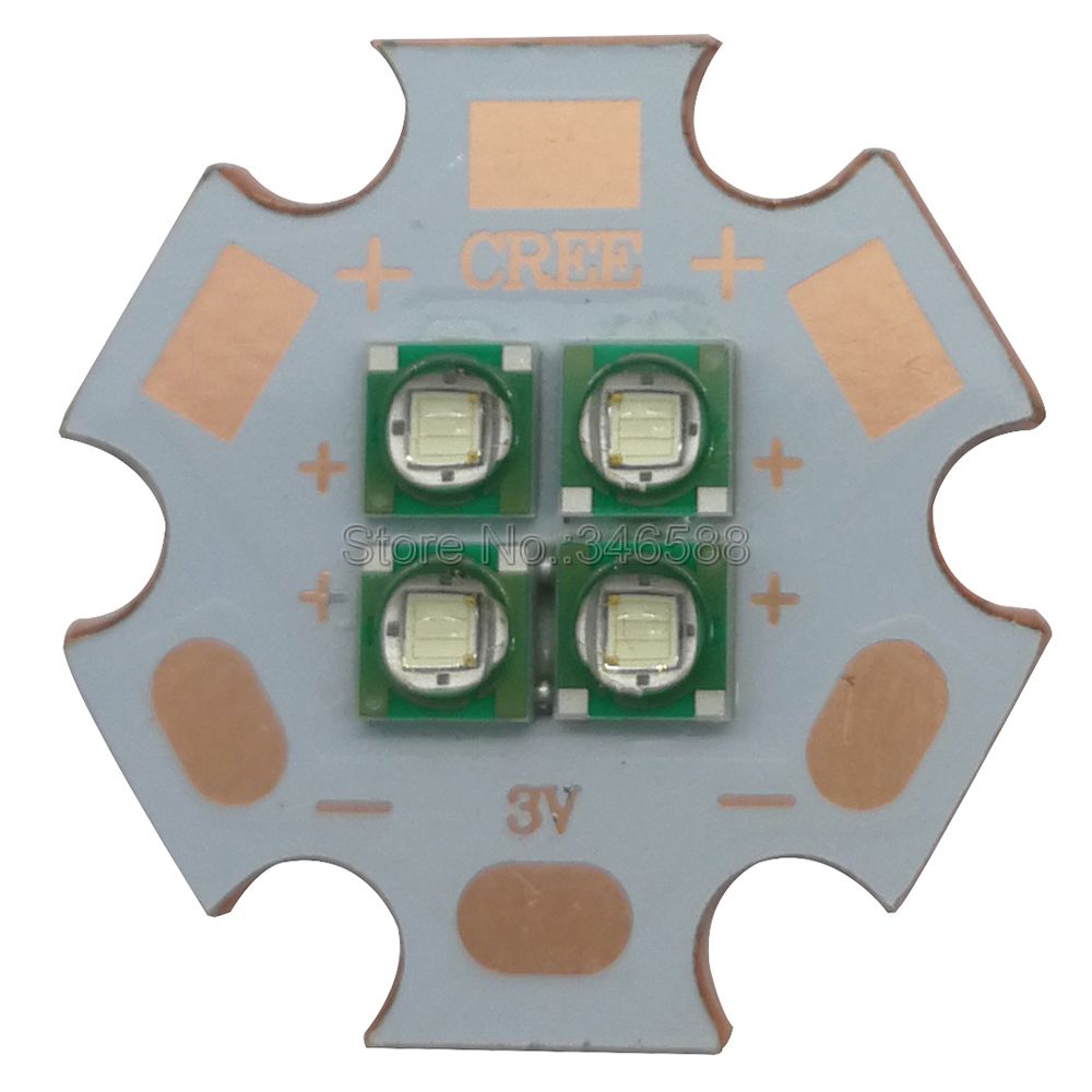 【GlobalTrendz】2x 10W 3V/ 6V / 12V Cree XPE XP-E 4 Chips 4 LED Car Light ...