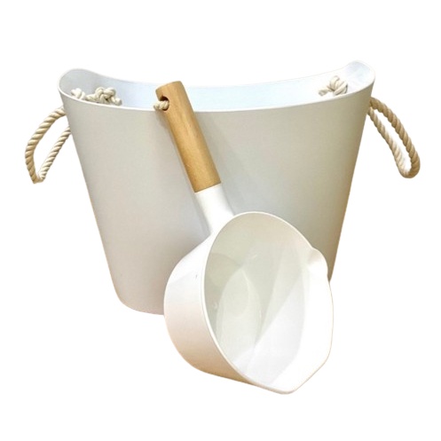 Aesthetic Bucket White Black Pail Tabo Water Nordic Dipper Minimalist ...