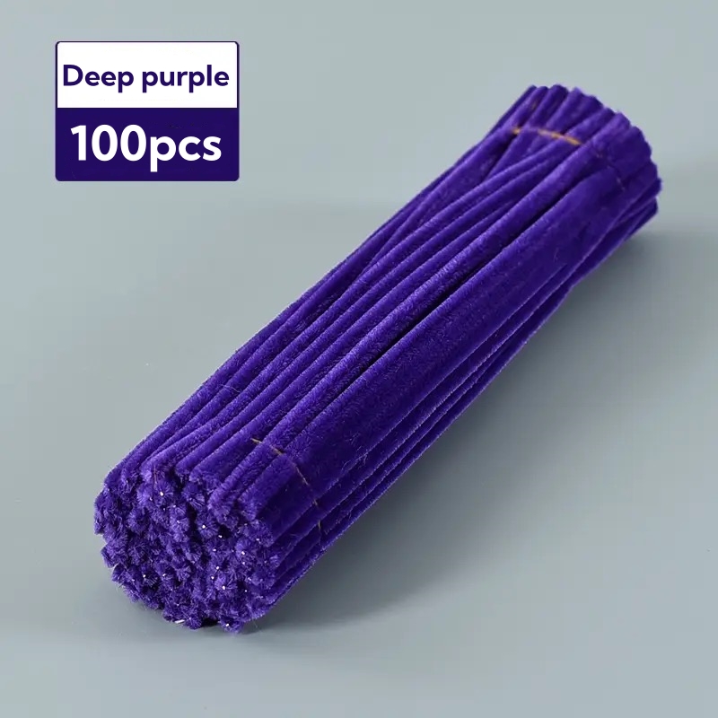 Fuzzy Wire 100Pcs New DIY Fuzzy wire Flower sets Chenille Stems Stick ...