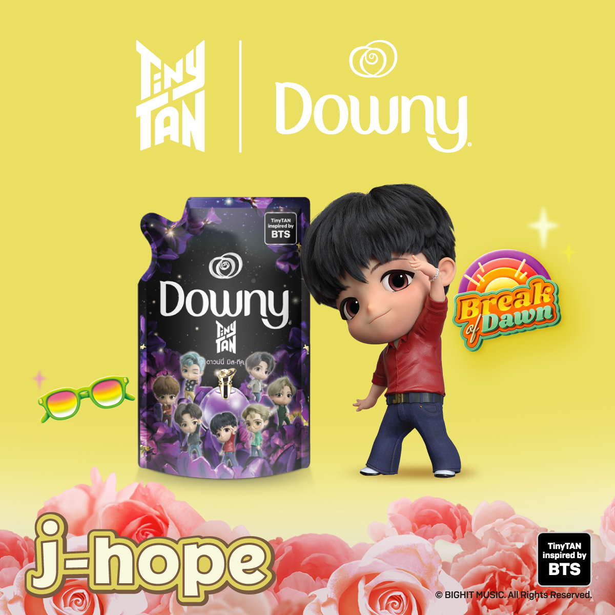 Downy ดาวน์นี่ น้ำยาปรับผ้านุ่ม สเปเชี่ยล อิดิชั่น กับ BTS Character ...