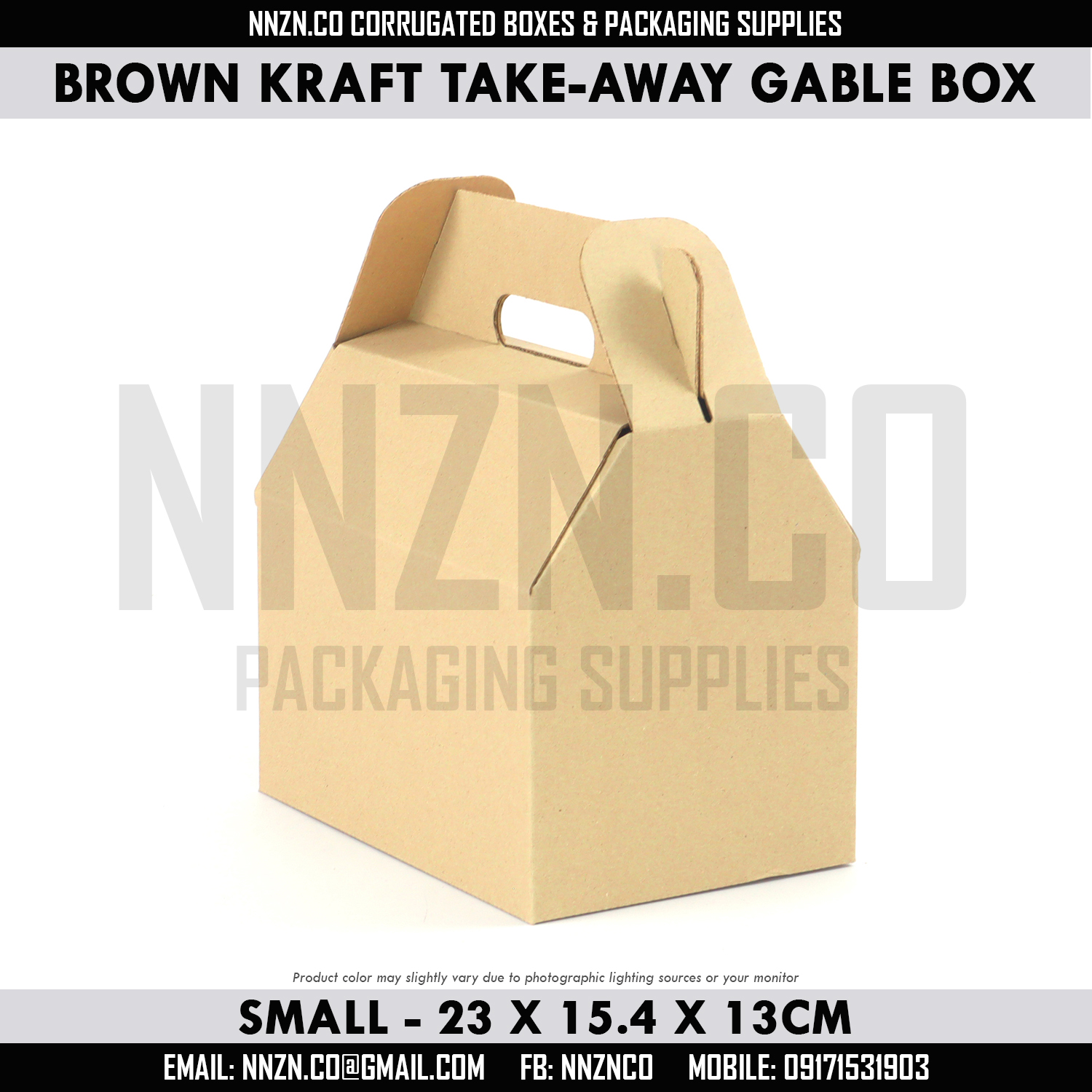 NNZN Corrugated Gable Box Take Away Box Take Out Box Lechon Box Donut ...