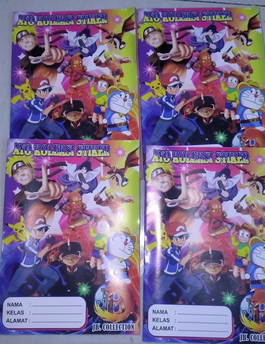 mainan koleksi setiker buku 1 bok isi 200 kupon setiker/setiker naruto ...